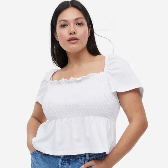 H&M | Tops | Hm Smocked Top | Poshmark
